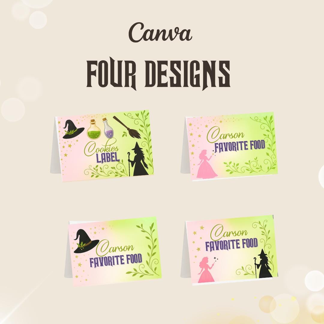Editable and Printable Wicked Food Labels Template, Wicked Party ...