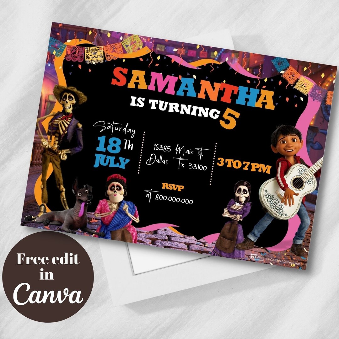 Printable and Electronic Kid Birthday Party Invitation Template, Boy or ...