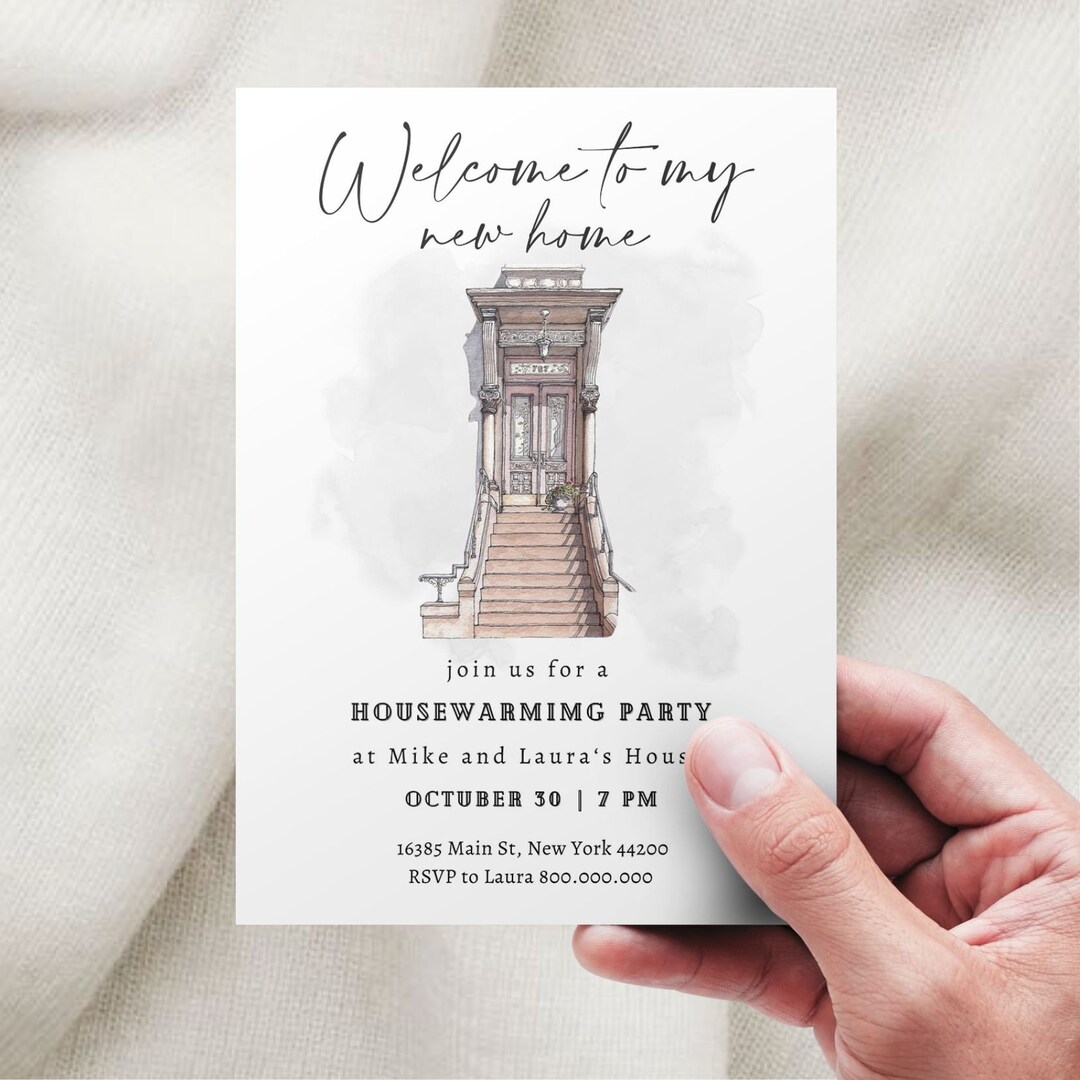 Editable and Customizable House Warming Invitation Template, Canva Edit ...