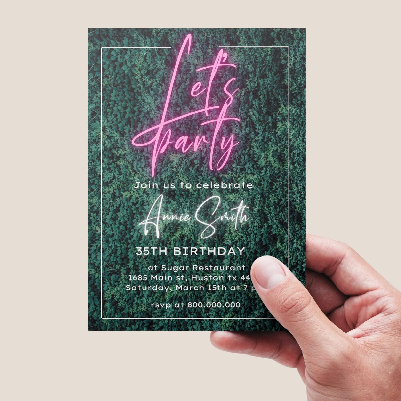 Printable and Electronic Grass Wall Pink Neon Light Lets | Etsy