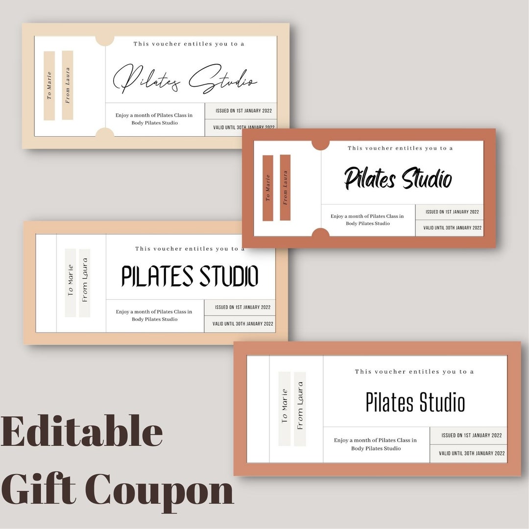 Editable and Printable Coupon Template, Custom Coupon Gift Idea ...