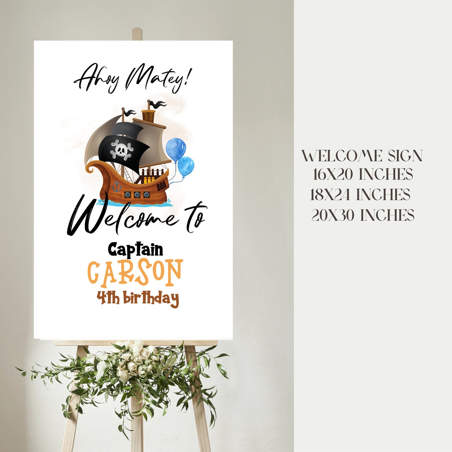 Editable and Printable Pirate Birthday Bundle Template, Pirate Party ...