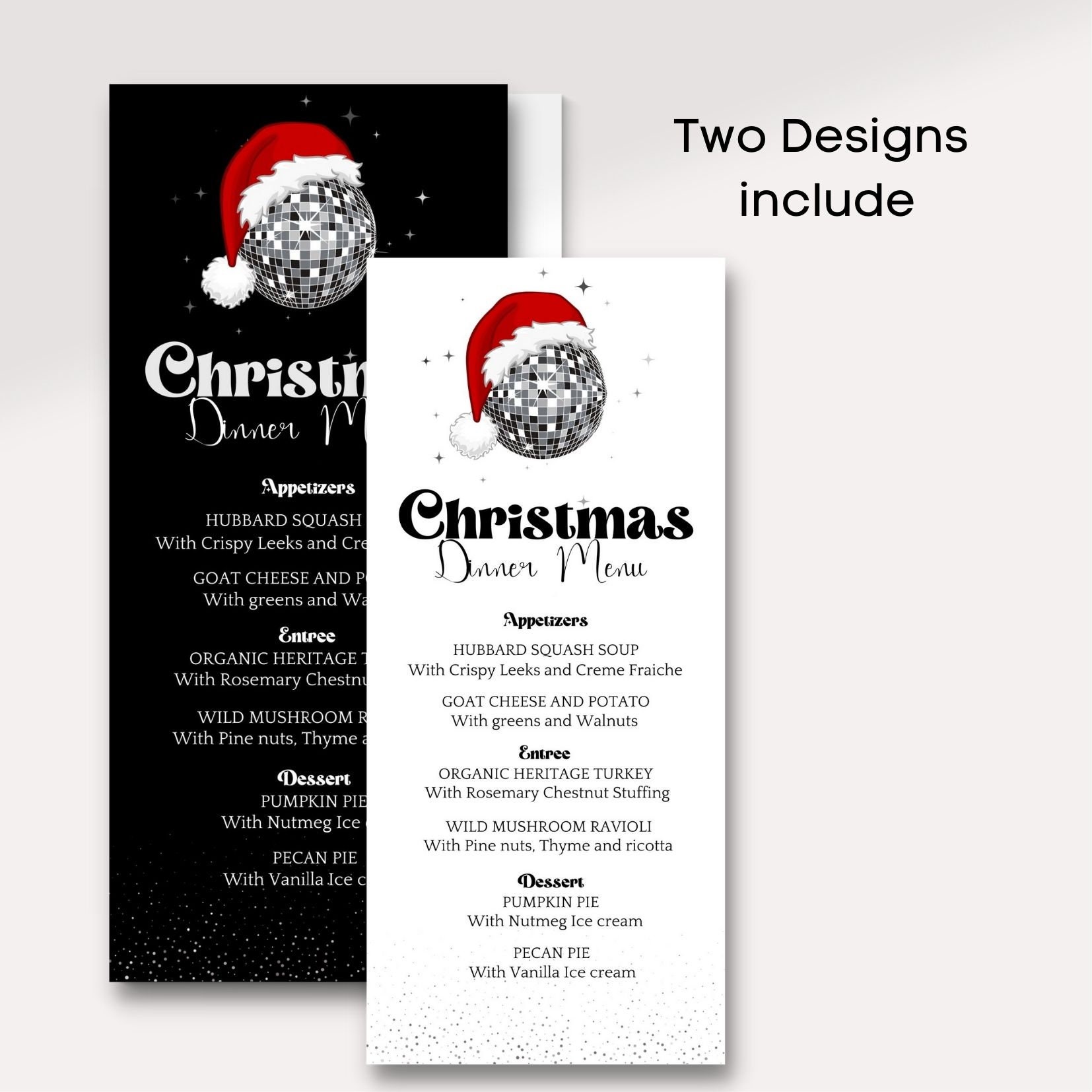 Editable Retro Christmas Menu Template 70's Christmas - Etsy