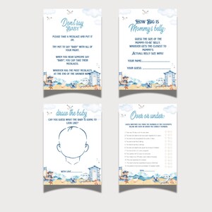 29 Ocean & Sea Theme Baby Shower Games Bundle, Ocean Baby Shower ...