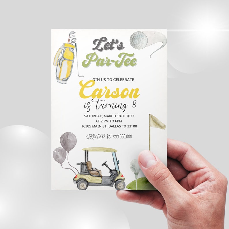 Editable and Printable Golf Birthday Invitation Template - Etsy