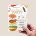 Editable and Printable BBQ Burger Party Invitation Template - Etsy
