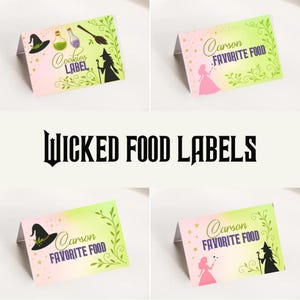 Editable and Printable Wicked Food Labels Template, Wicked Party ...