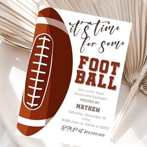 Editable Football Party Invitation Template, It's Time for Some ...