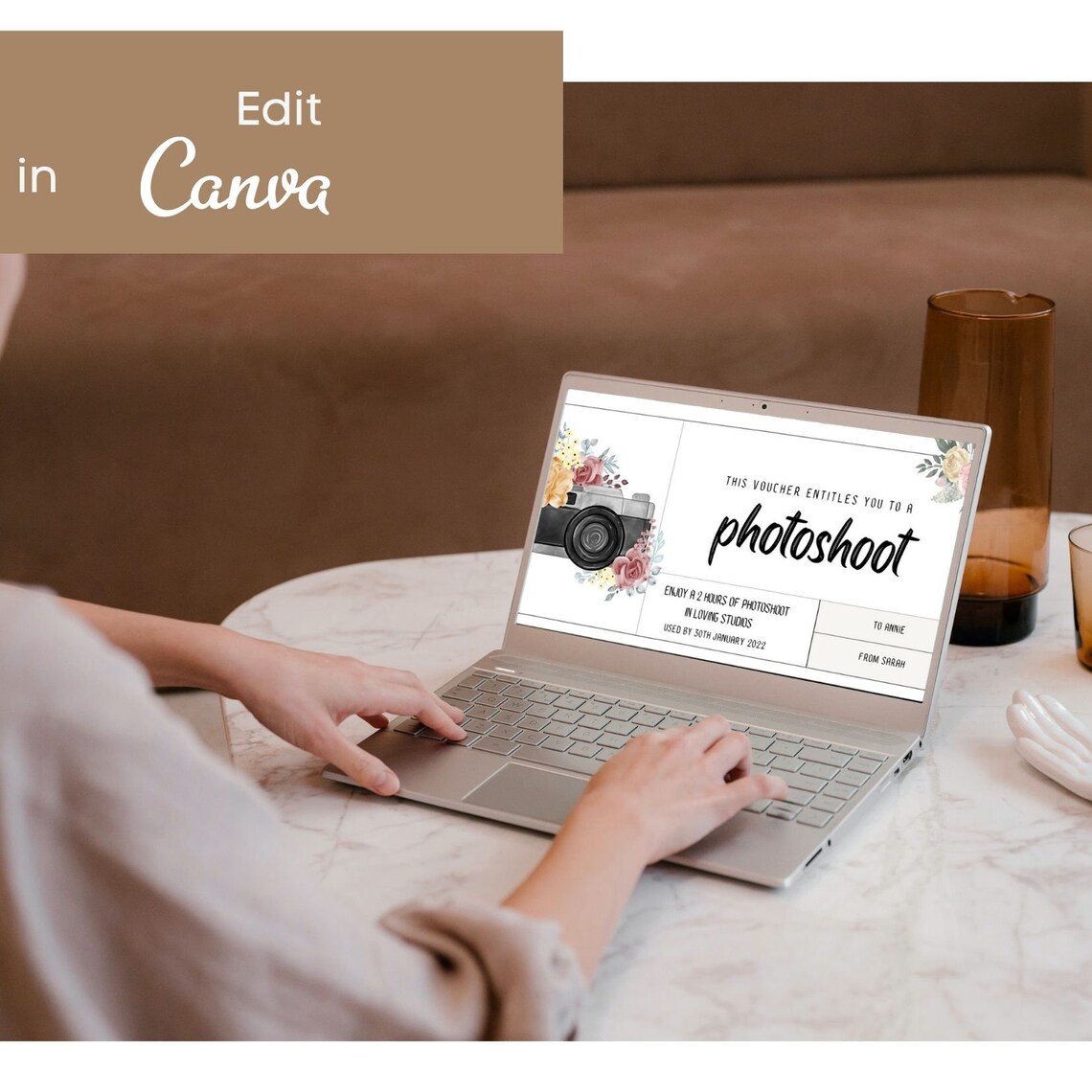 Editable Photoshoot Gift Coupon Template, Printable Photo Session Gift ...