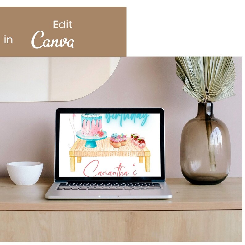 Editable and Printable Boho Neon Light Lets Party Birthday | Etsy