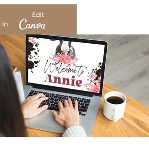 Editable Cow Birthday Party Welcome Sign Template, Holy Cow Im One ...