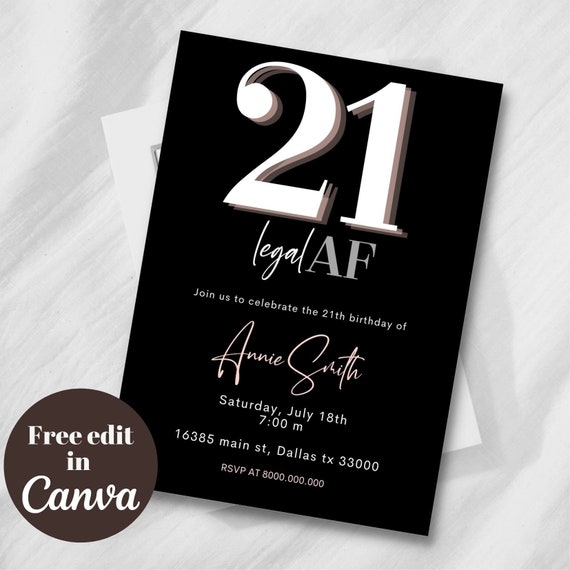 21st Birthday Invitation Wording