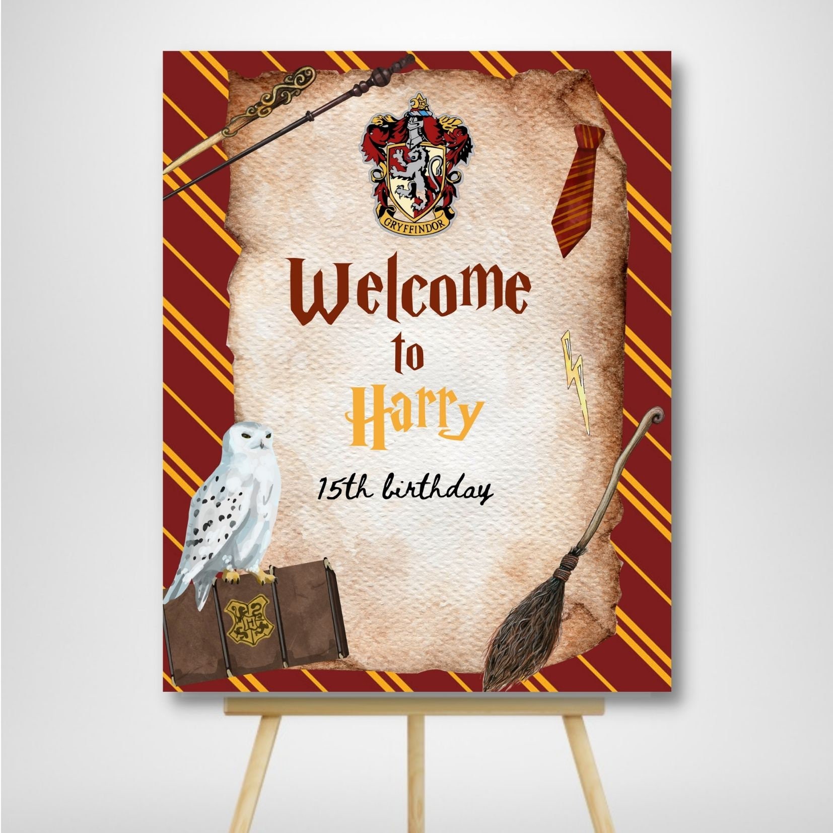 Editable Wizard Birthday Party Welcome Sign Template Magical | Etsy