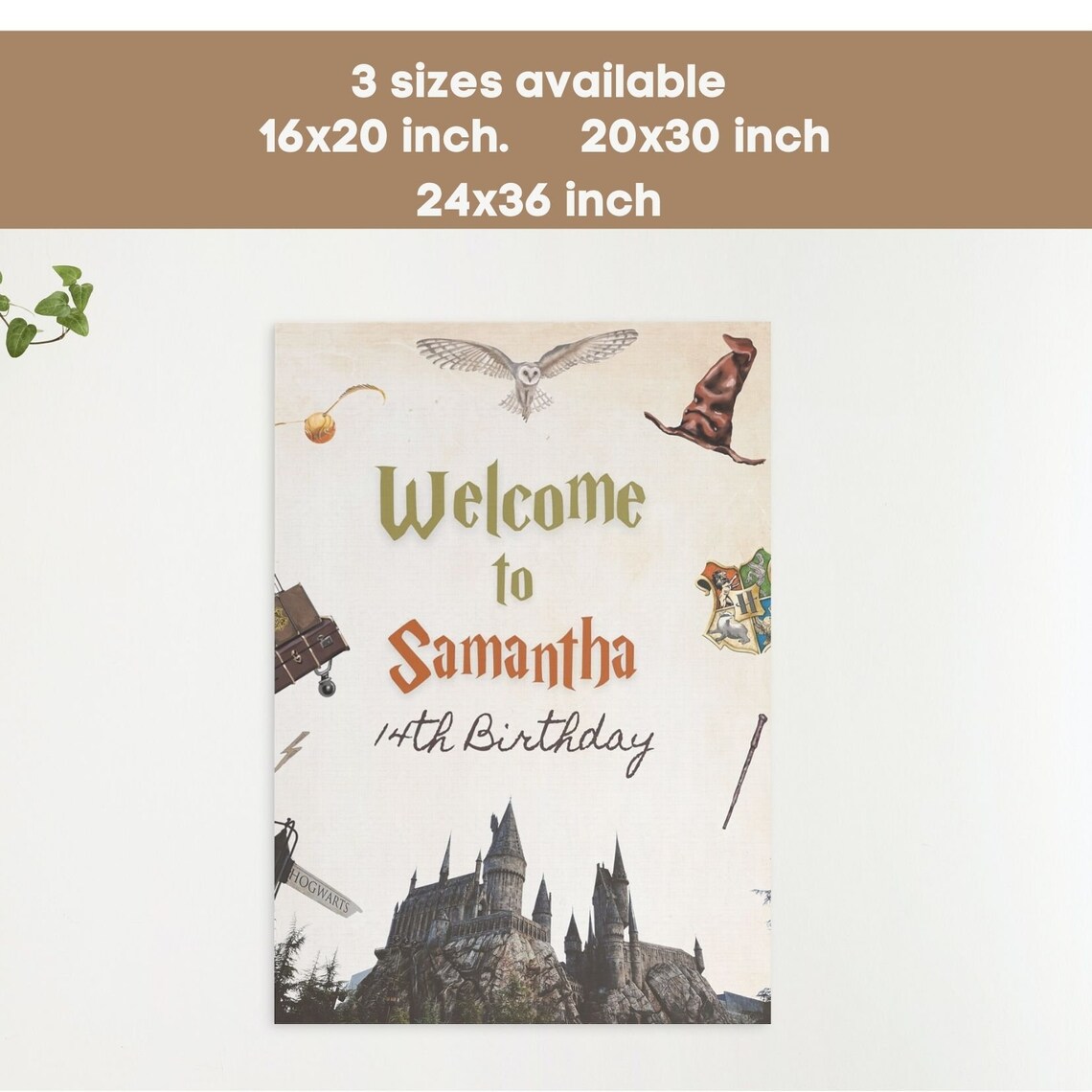 Editable Wizard Birthday Party Welcome Sign Template Magical | Etsy