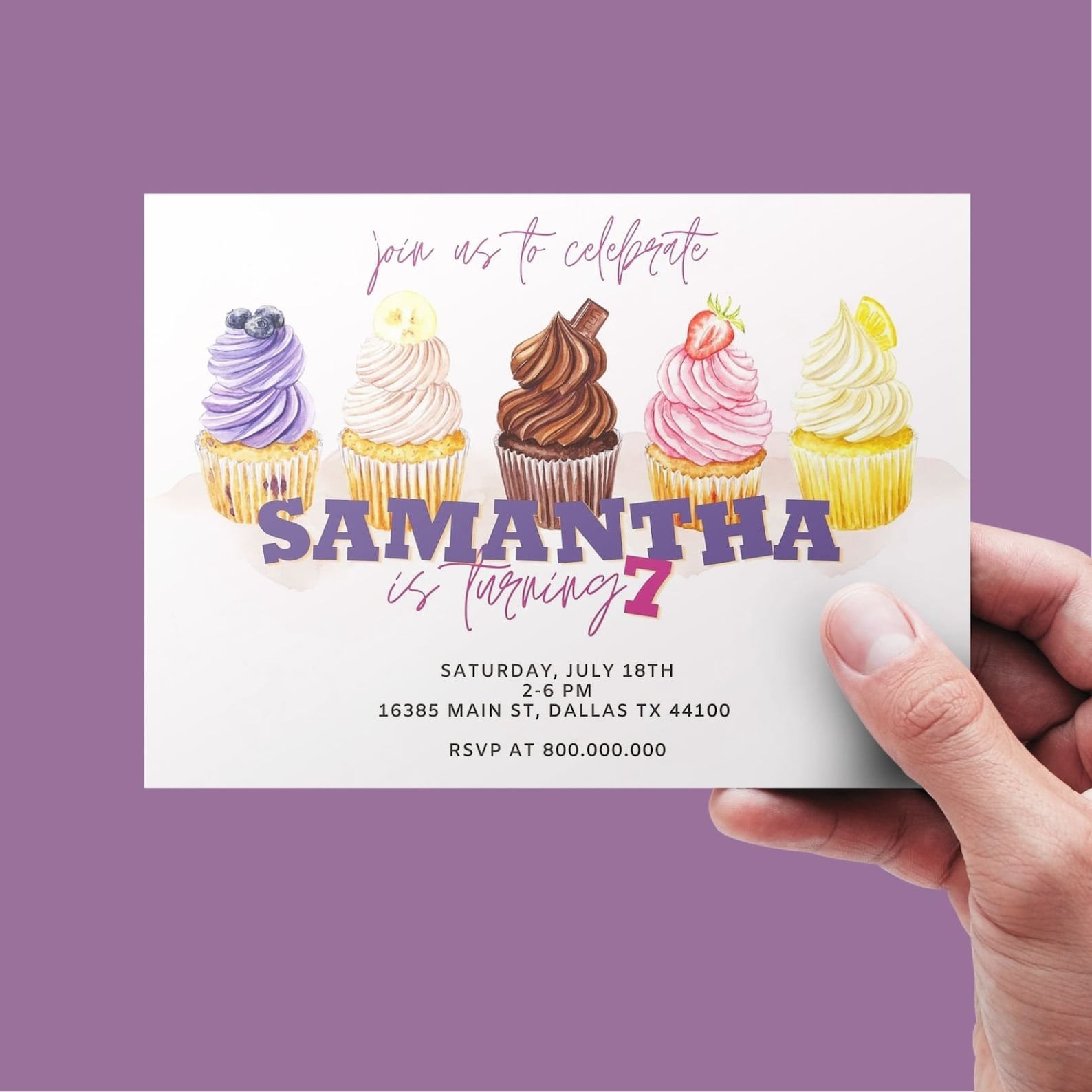 Editable and Printable Cupcake Decorating Party Invitation Template ...
