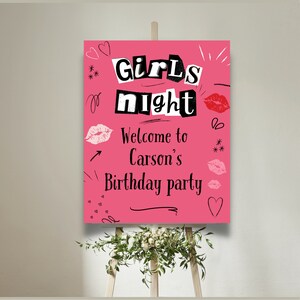 Editable Mean Girls Inspired Welcome Sign Birthday Template, Burn Book ...