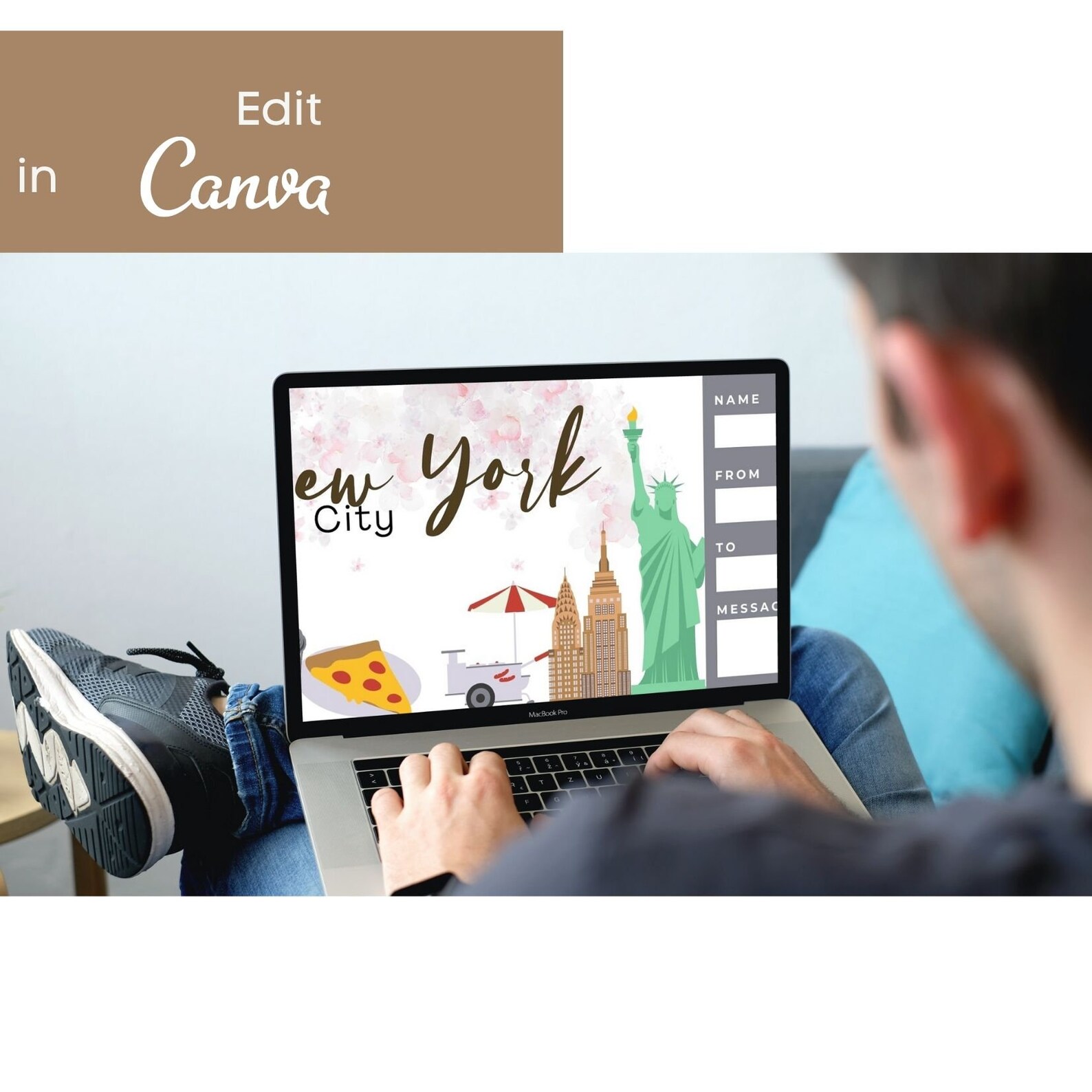 Editable New York City Boarding Pass Template Surprise - Etsy