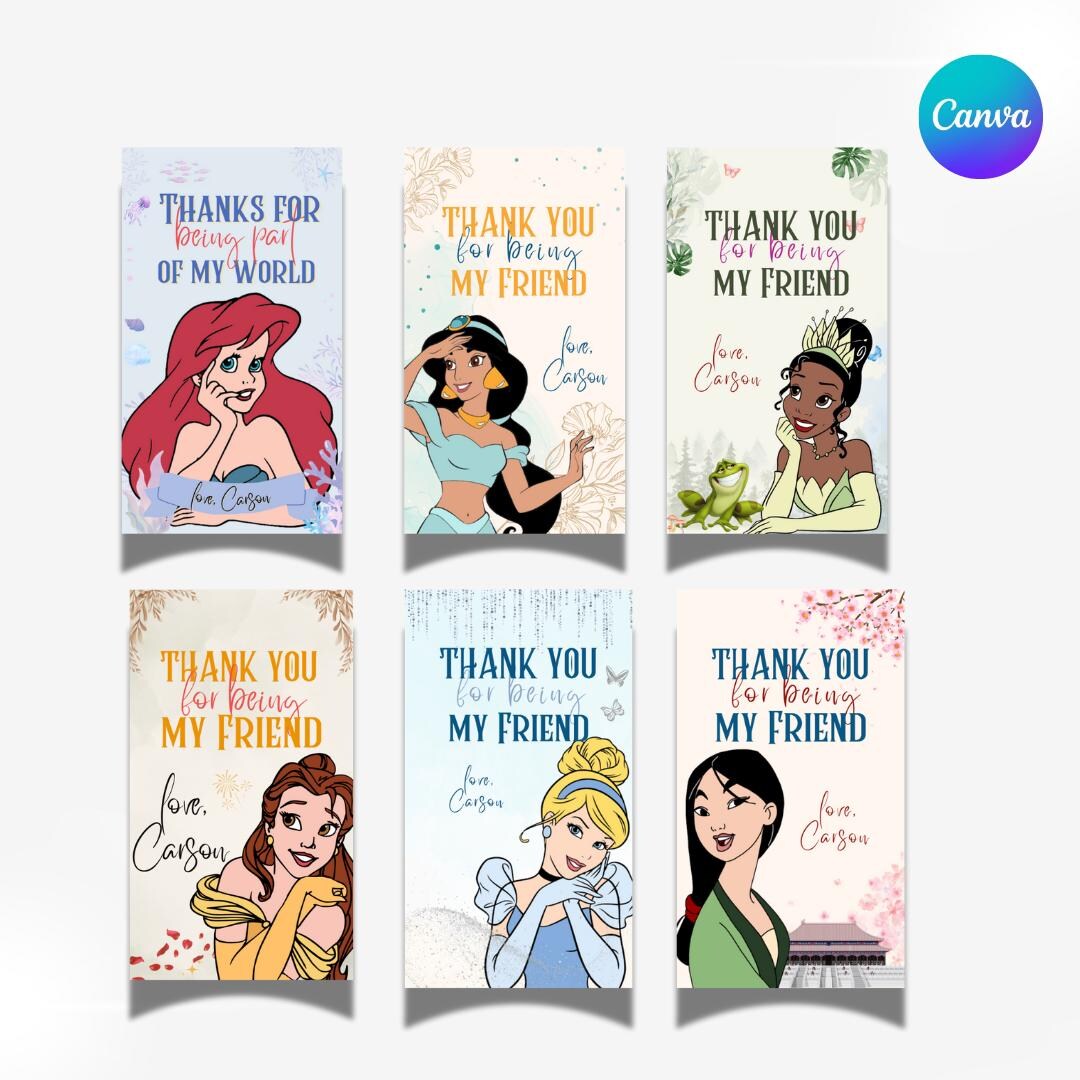 Editable and Printable Princess Thank You Tag Template, Little Princess ...