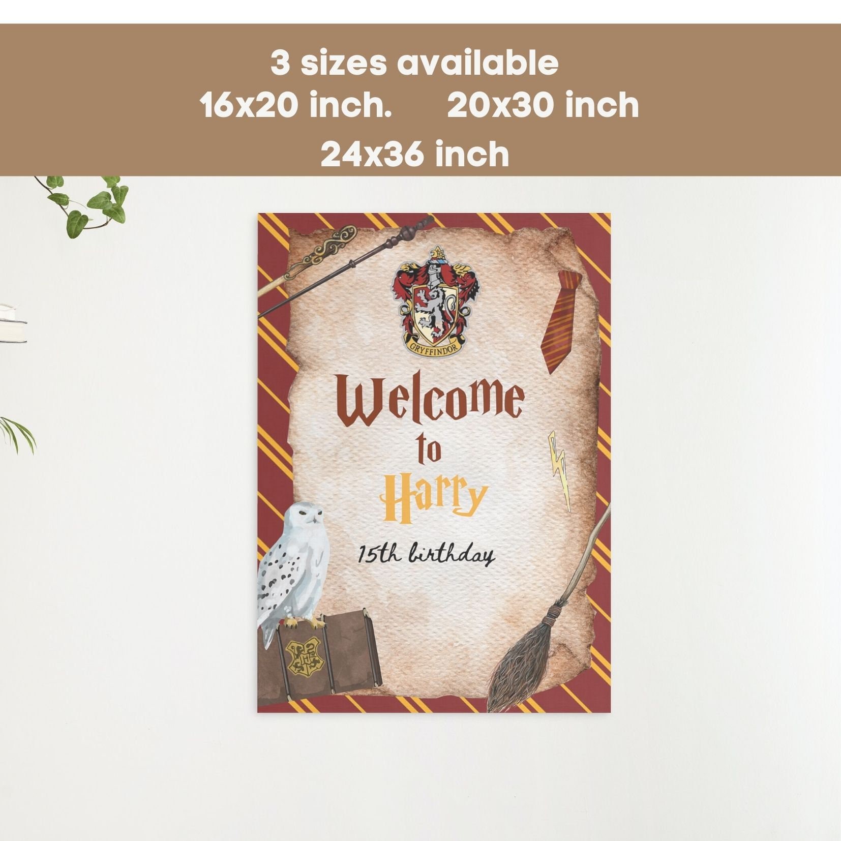 Editable Wizard Birthday Party Welcome Sign Template Magical | Etsy