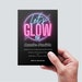 Editable and Printable Glow Invitation Birthday Party Template, Glow ...