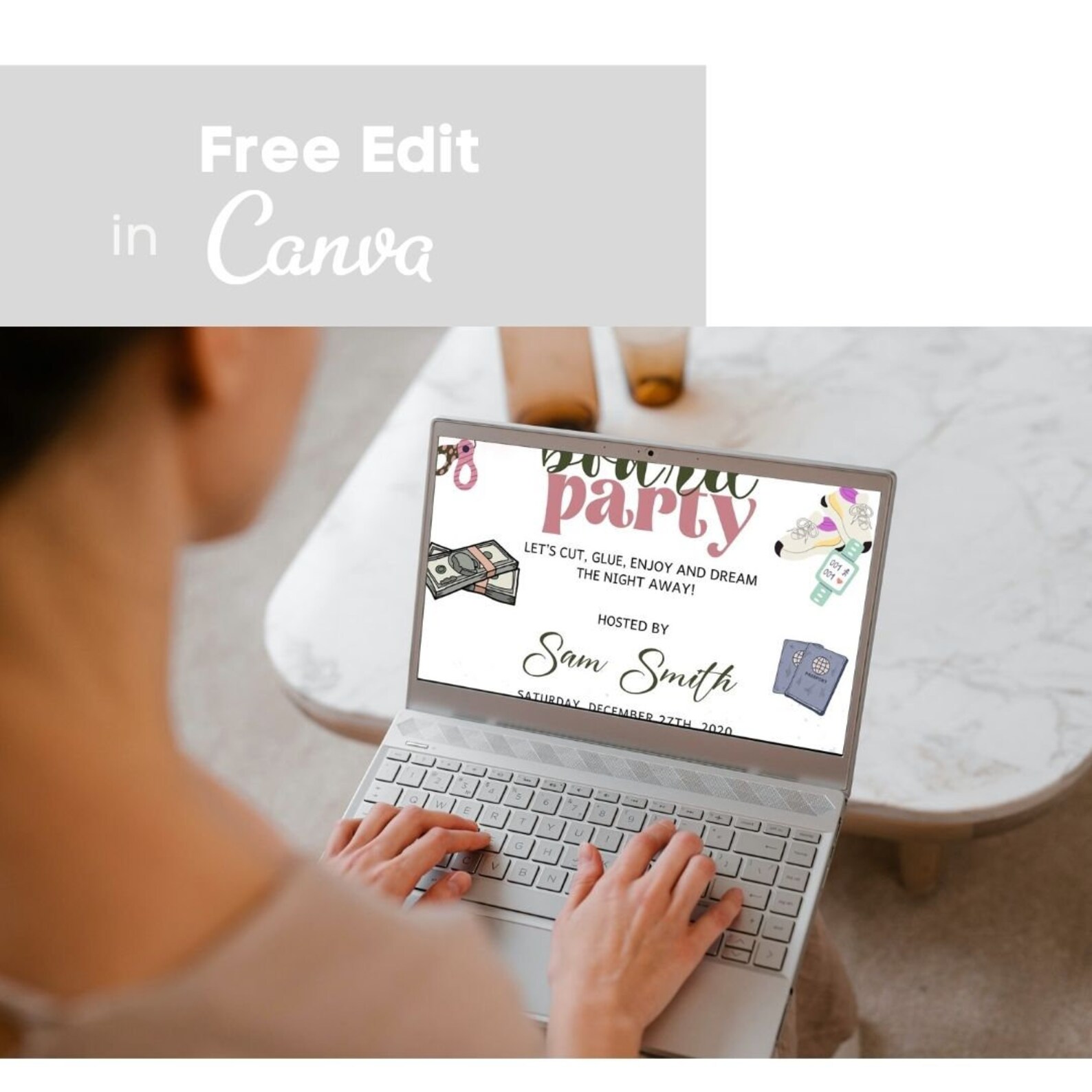 Vision Board Editable Party Invitation Template, Dream Vision ...