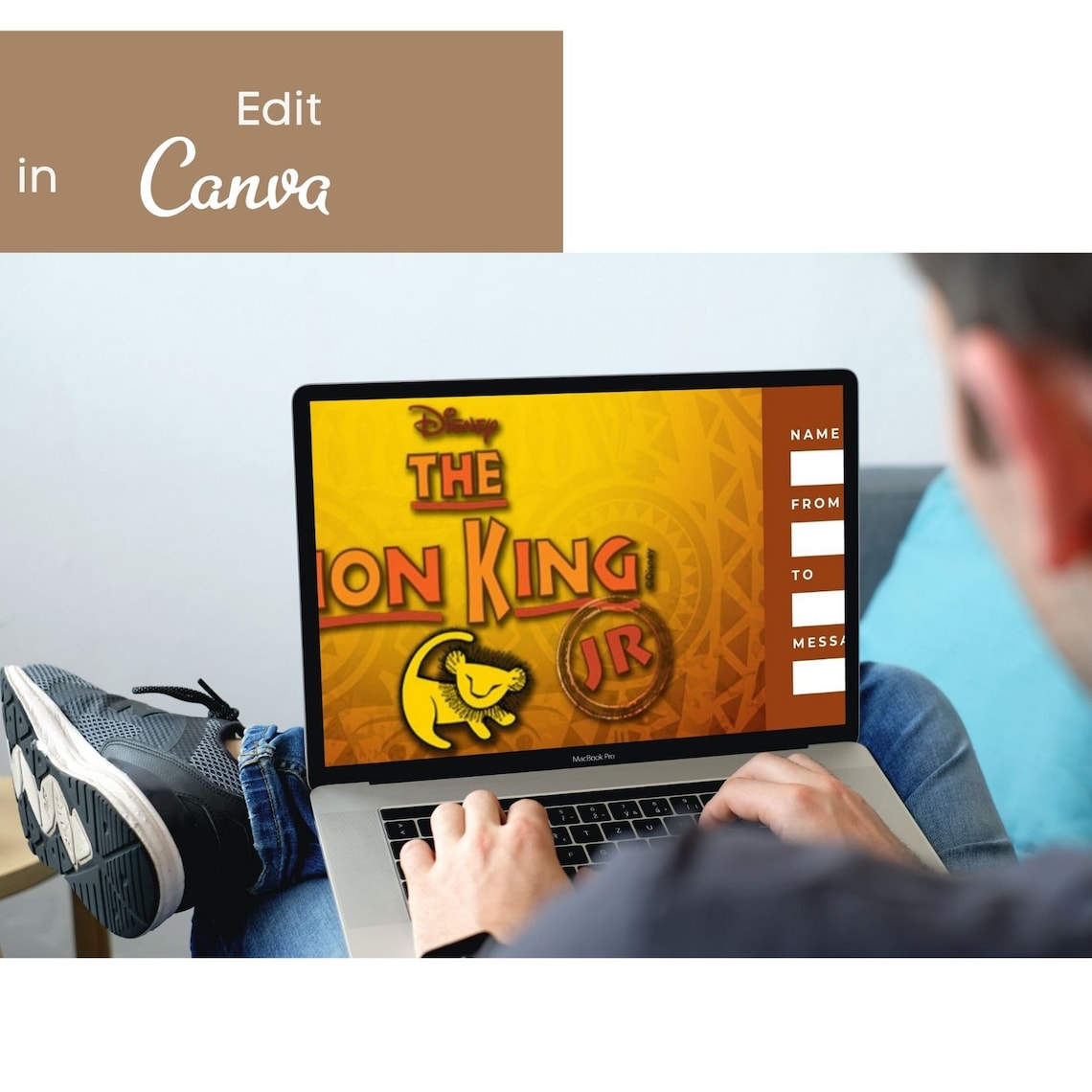 Printable Lion King Jr Surprise Ticket, Editable Broadway Musical ...