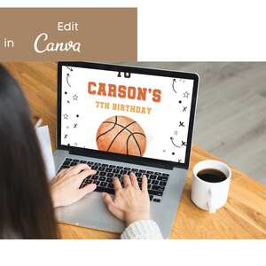 Editable and Printable Basketball Birthday Party Sign Template ...