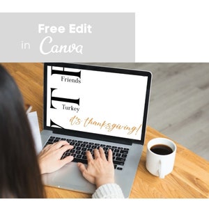 Editable and Printable WTF Friendsgiving Dinner Invitation, Thankful AF ...