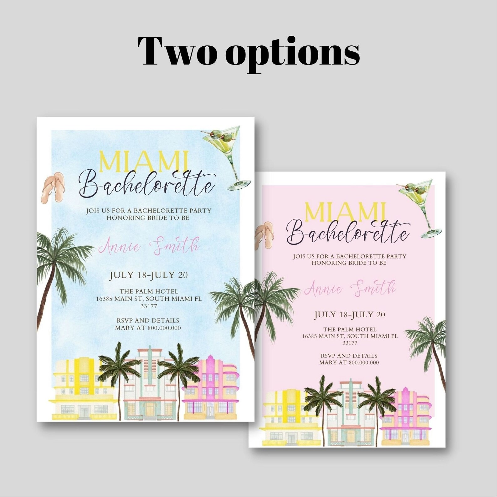 Editable and Printable Miami Bachelorette Invitation Template, Miami ...