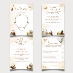 29 Magical Wizard Theme Baby Shower Games Bundle, Wizard Baby Shower ...