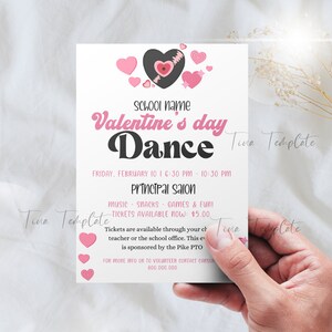 Editable and Printable Valentine's Dance Flyer Template, Valentine ...