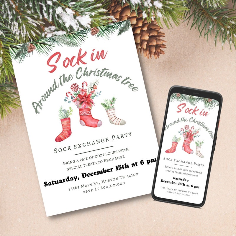 Sock Exchange Invitation - Etsy