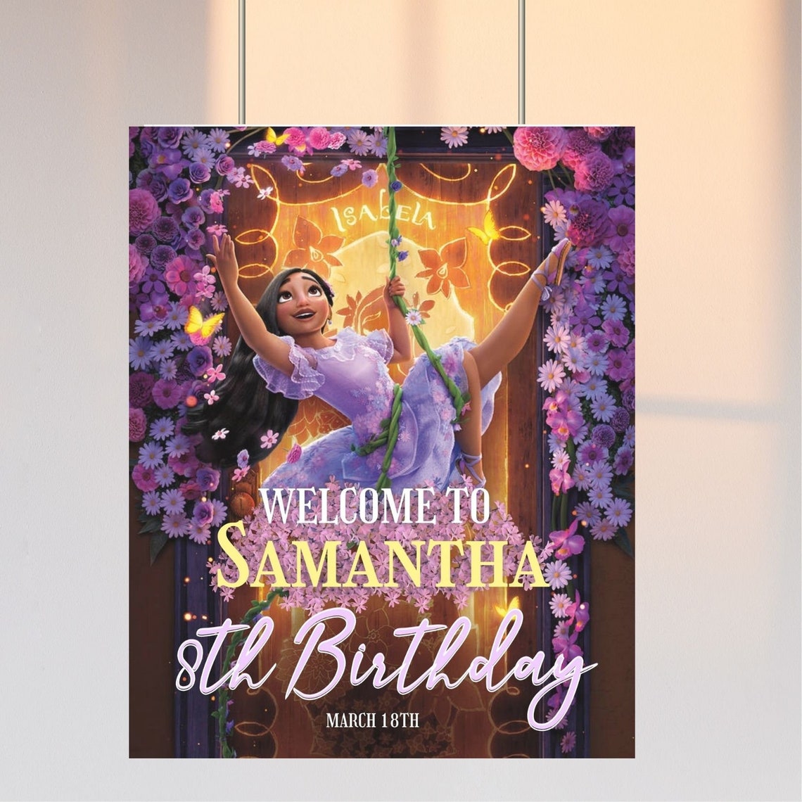 Editable and Printable Isabela Encanto Welcome Sign Template - Etsy