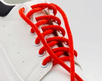 Red Round Shoelaces - Etsy