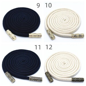 Cotton Round Hoodie Drawstrings, Black Beige Strings With Metal Flat ...