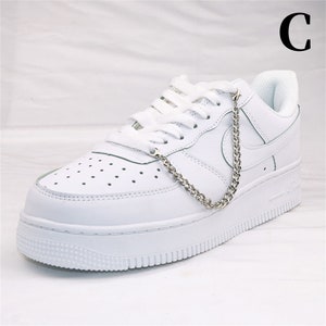 Sliver Rhinestone Vintage Heel Chain Shoe Charms, AF1 Air Force One ...