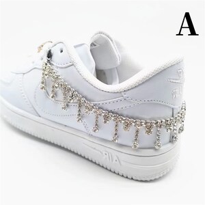 Sliver Rhinestone Vintage Heel Chain Shoe Charms, AF1 Air Force One ...