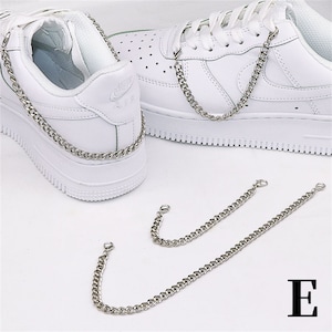 Sliver Rhinestone Vintage Heel Chain Shoe Charms, AF1 Air Force One ...