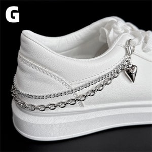 Fashion Punk Wind Shoe Charms, Metal Sliver Shoe Tags, Pearl Double ...