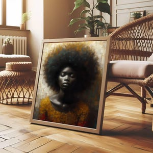 Afro-haired Woman in Tears, Overcoming Woman, West African Dias ...