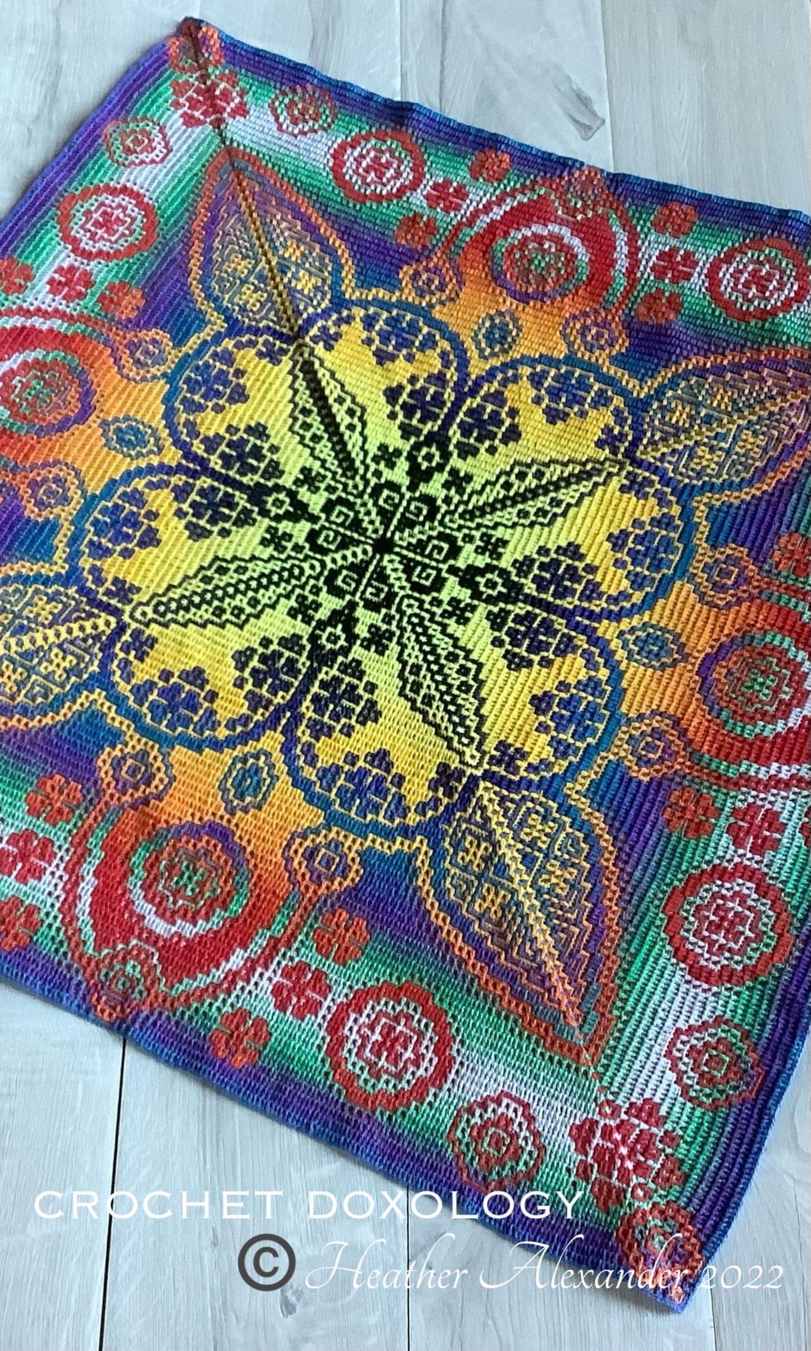 Inner Compass Overlay Mosaic Crochet - Etsy