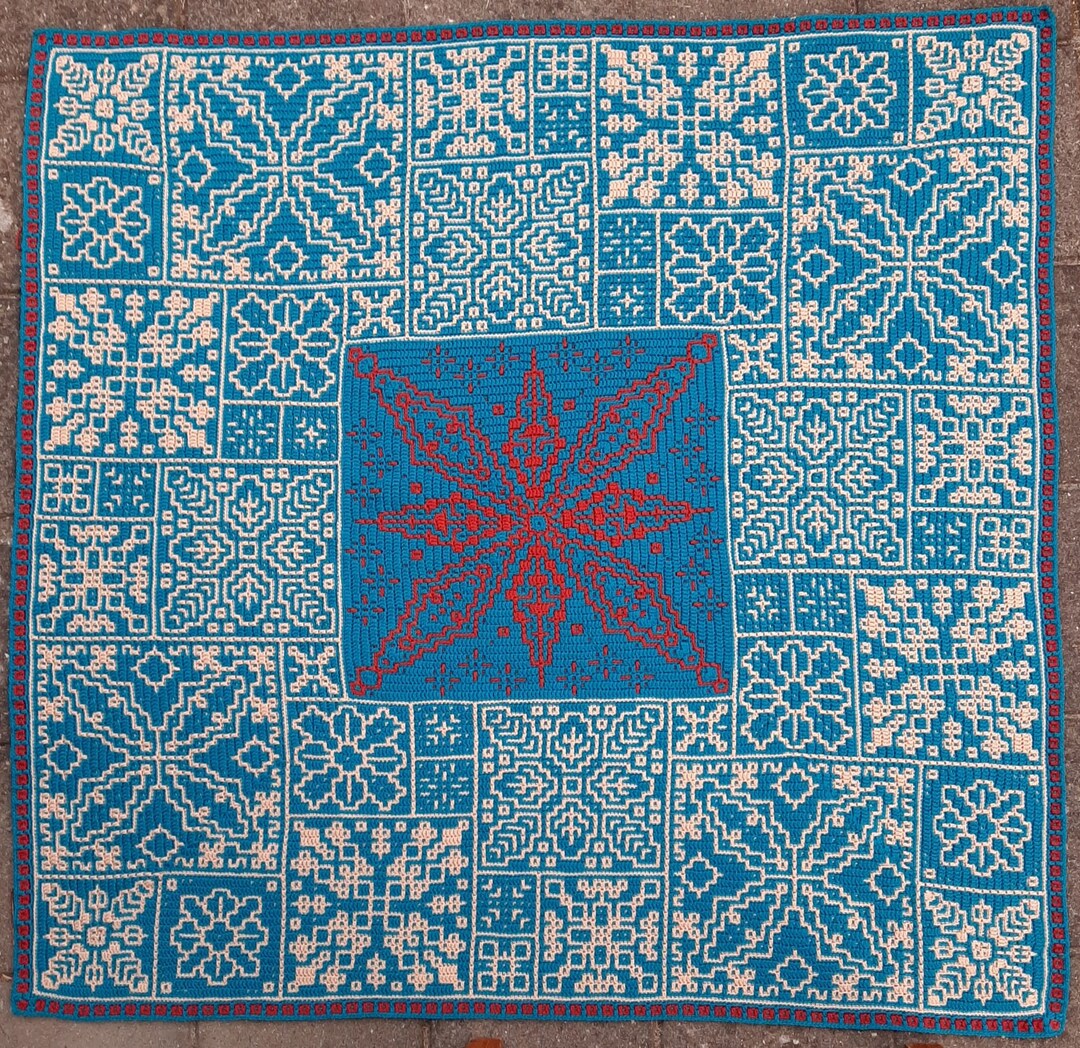 Scrappiness - Overlay Mosaic Crochet - Blanket & Squares - Etsy