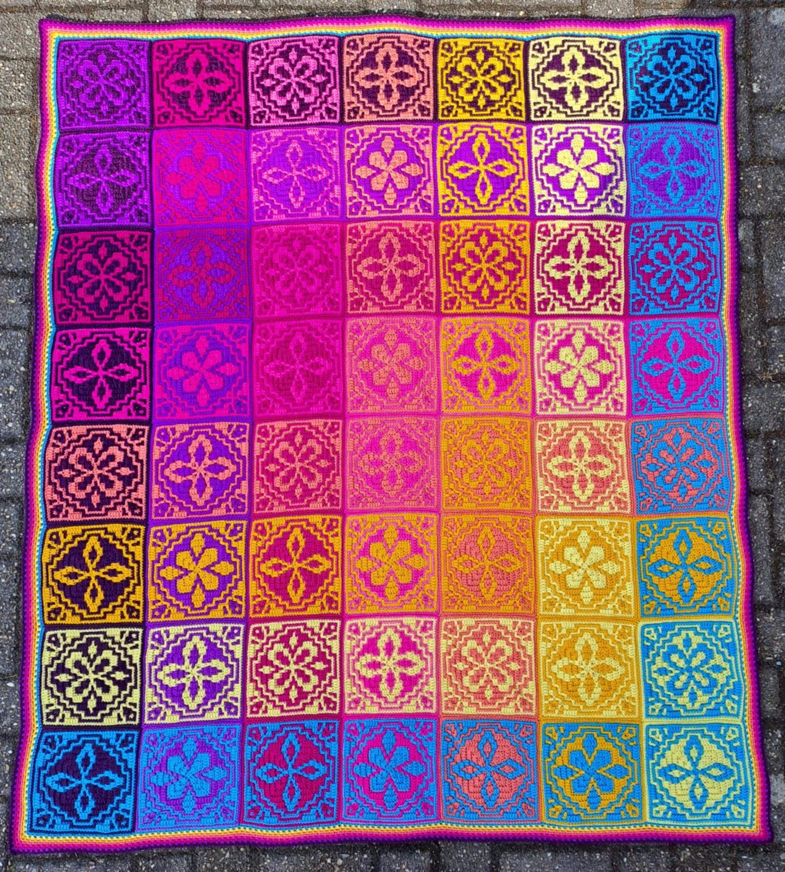 Burst of Joy - Overlay Mosaic Crochet Pattern - Etsy