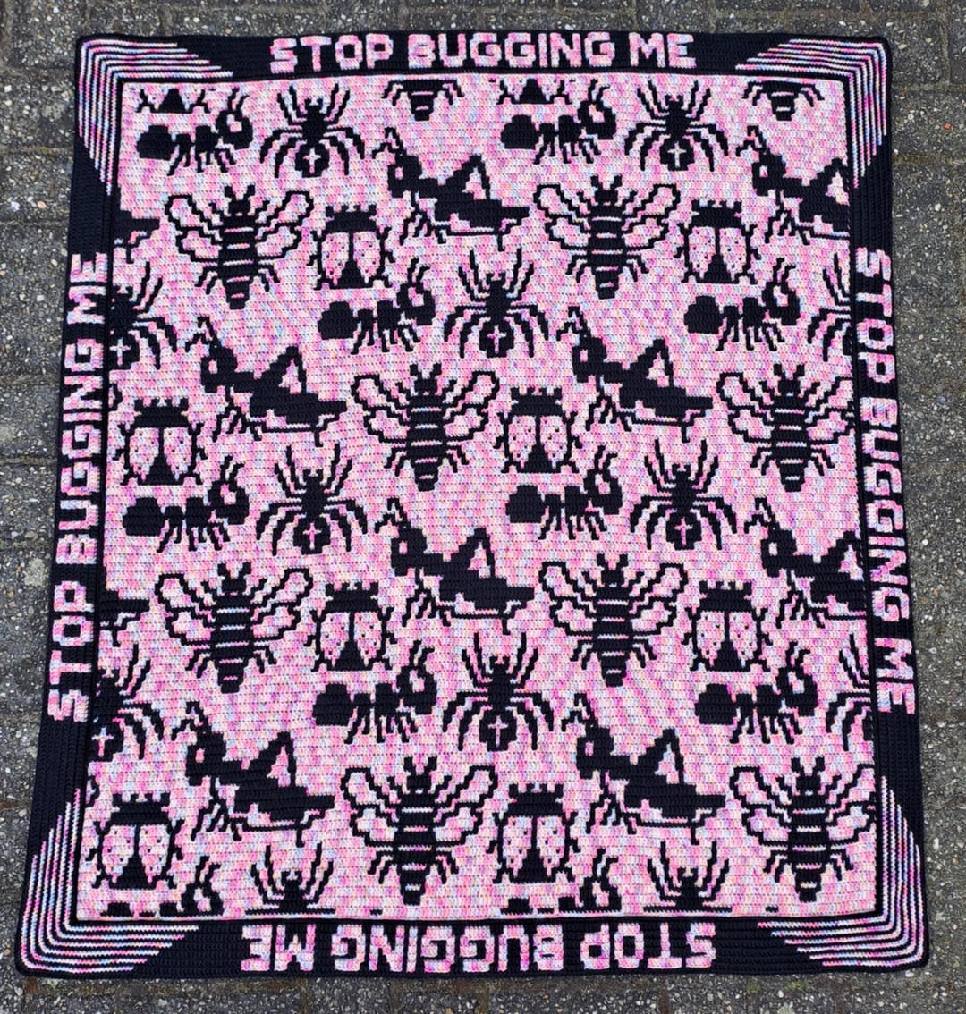 Stop Bugging Me - Overlay Mosaic Crochet Pattern - Bugs Baby Blanket - Etsy