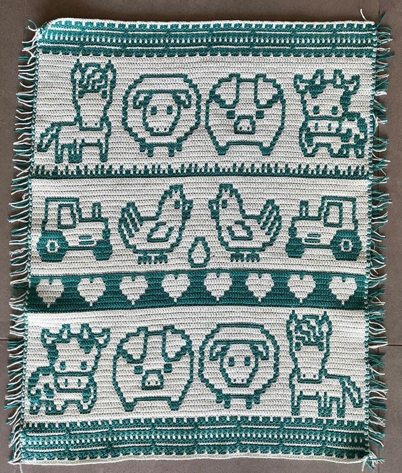 Farmfriends Overlay Mosaic Crochet Pattern - Etsy