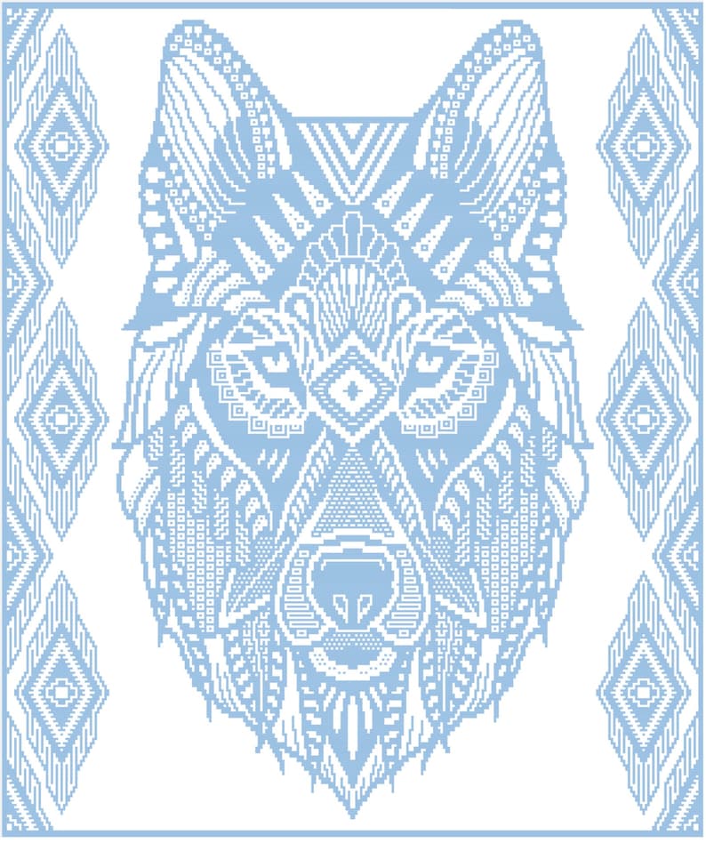 Lone Wool-f - Overlay Mosaic Crochet Wolf Pattern - Etsy