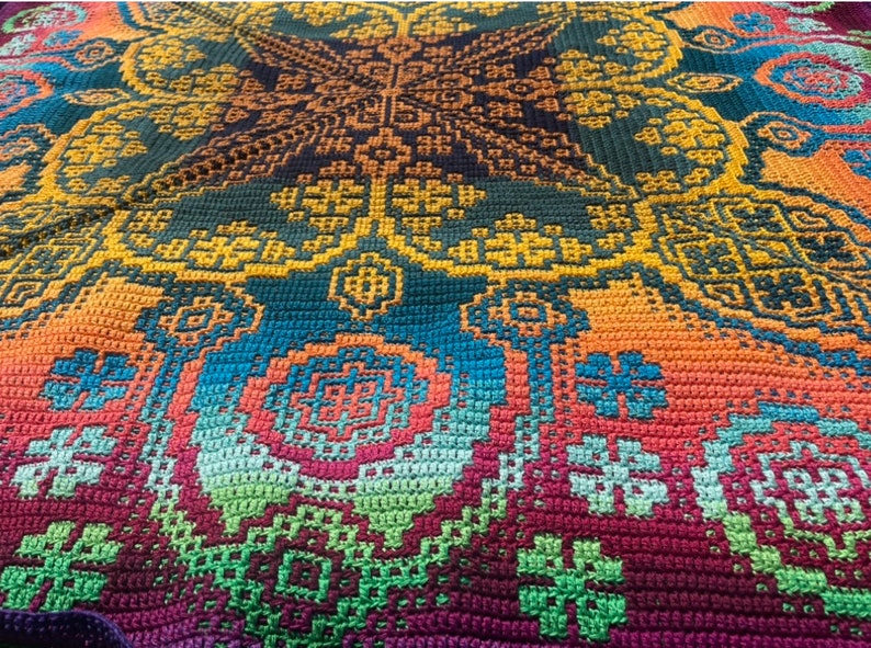 Inner Compass Overlay Mosaic Crochet - Etsy