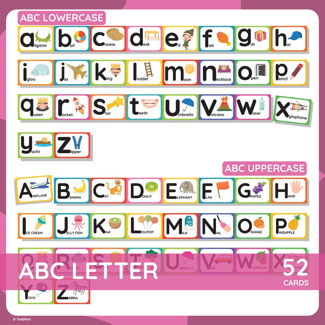 Alphabet ABC Flash Cards Printable Flashcards / Toddler & Baby ...
