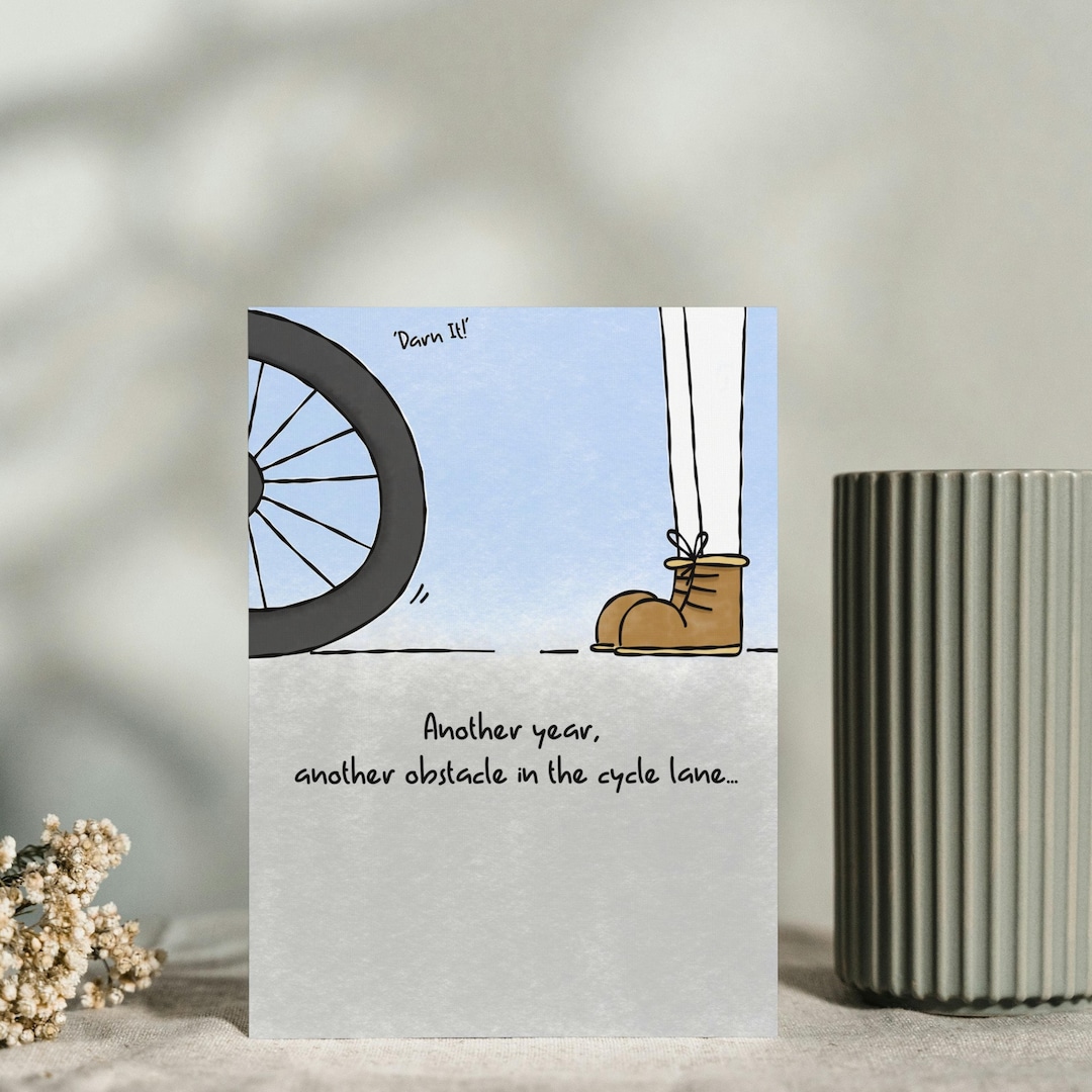 Funny Bicycle Birthday Greeting Card | Bicycle Lover Gift |cute ...