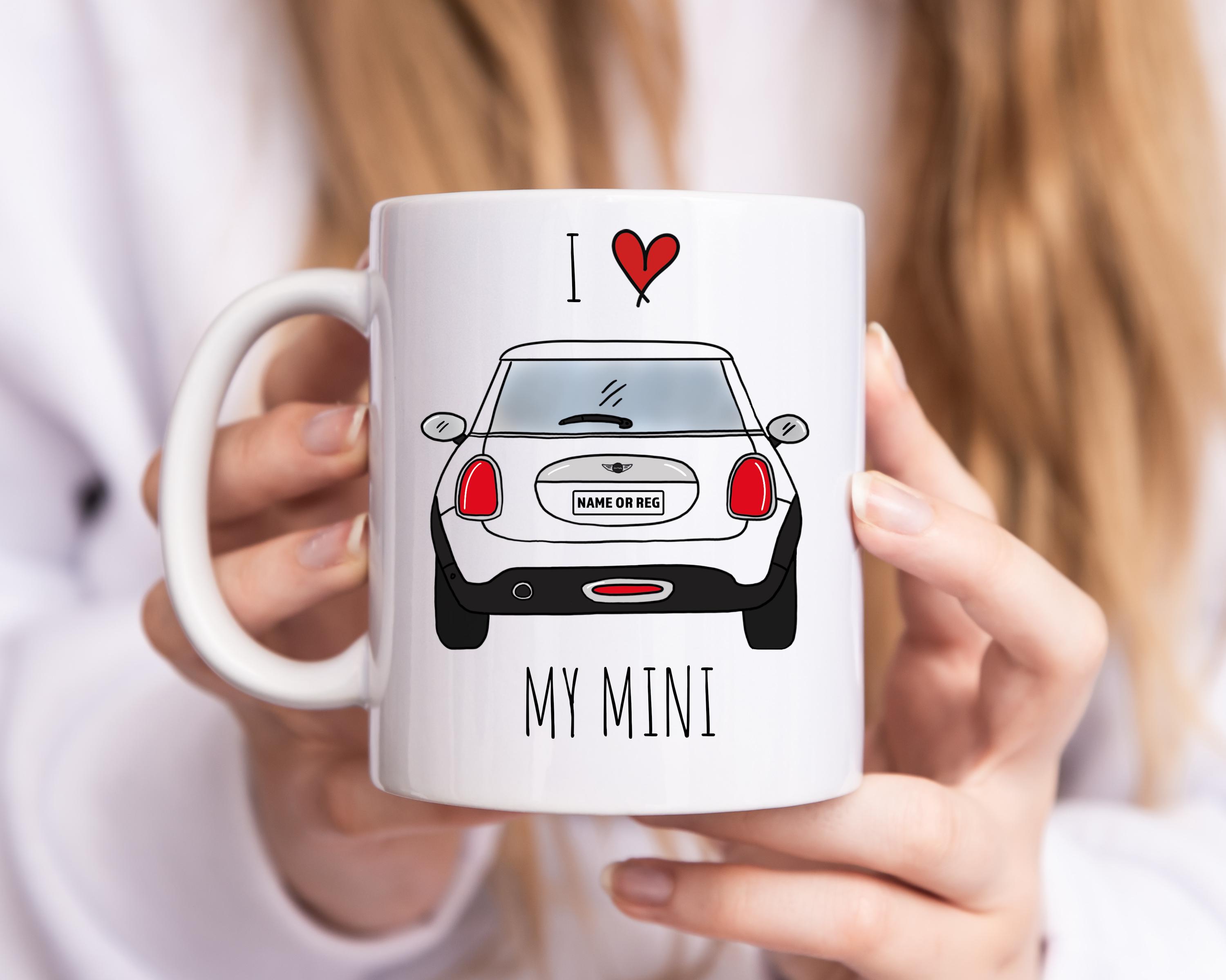 Personalised Mini Cooper Mug | Mini Cooper Gift |car Fan Art | Car ...